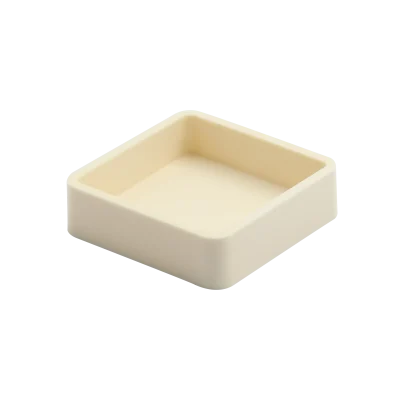 100 mm 180ml High Purity Alumina Square Crucible For Laboratory And ...